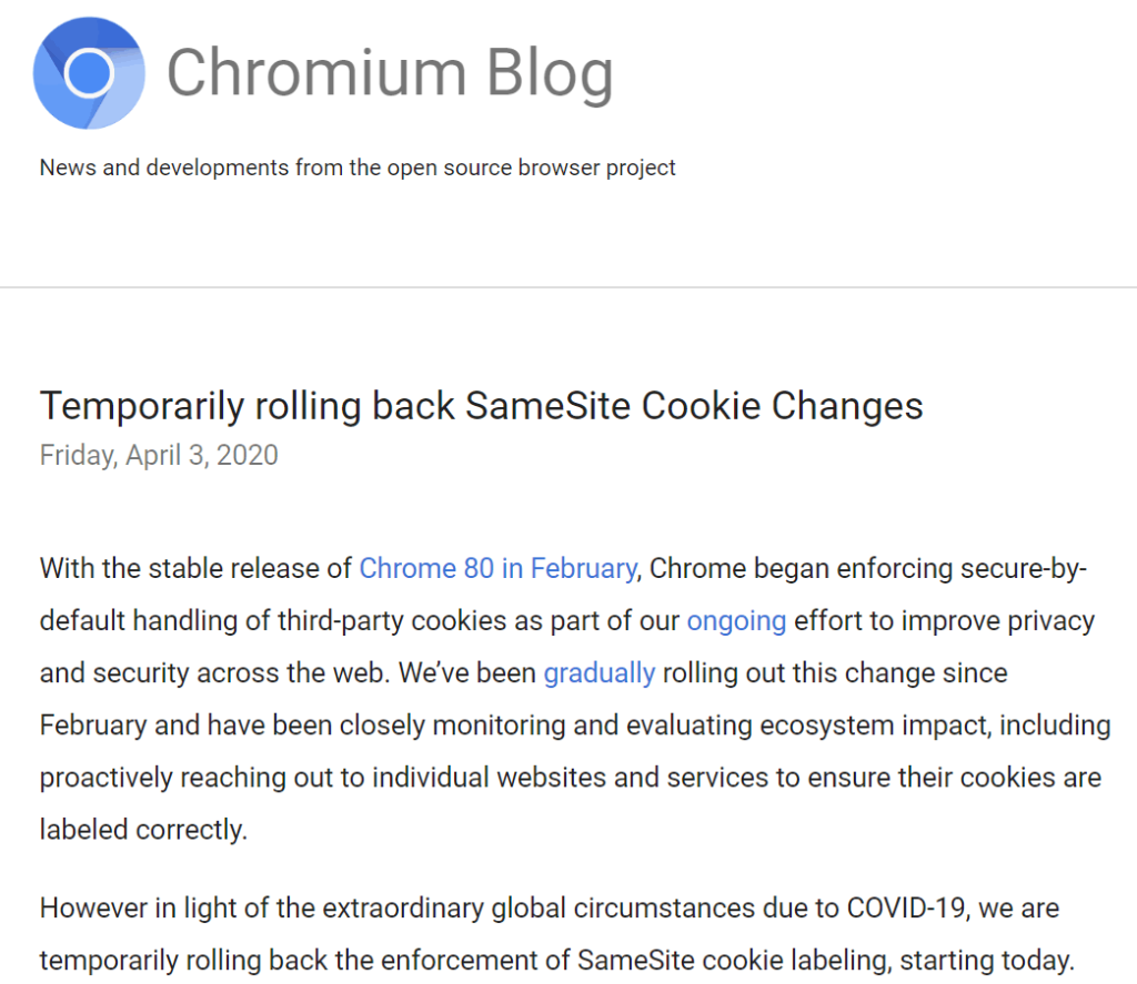 Chrome 的隱私權更新 - SameSite Cookie - Hubspot.one - Martech 與廣告行銷知識庫